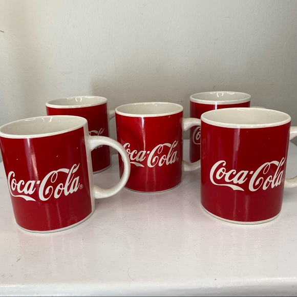Vintage | Dining | Vintage 9961997 Set Of Five Coca Cola Mugs | Poshmark